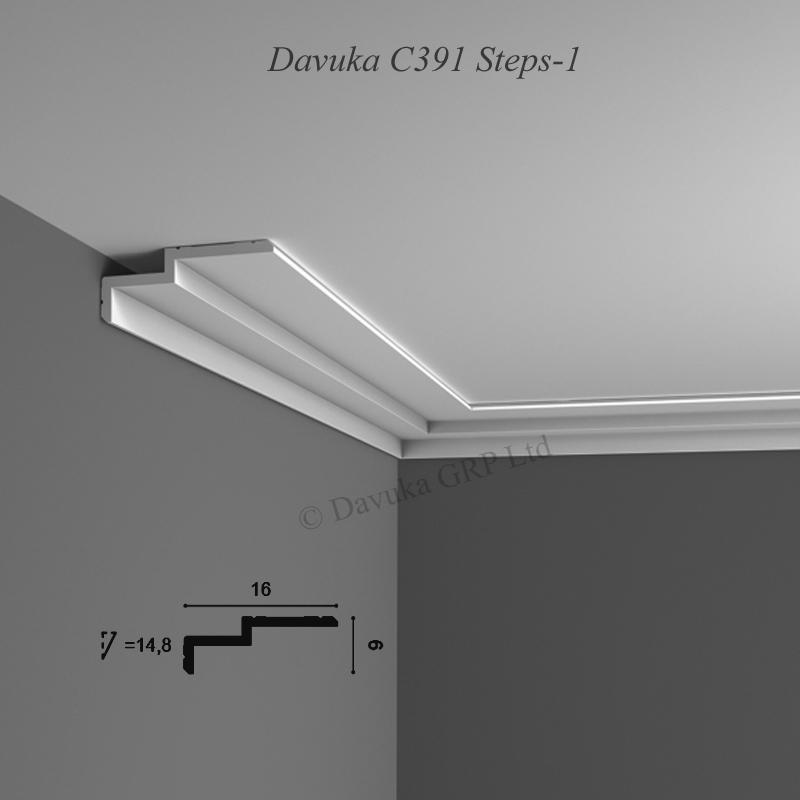 C391 Steps Contemporary Cornice