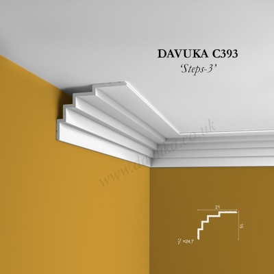 C393 full stepped cornice